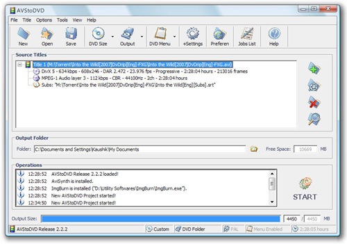 Open source DVD authoring software AVStoDVD